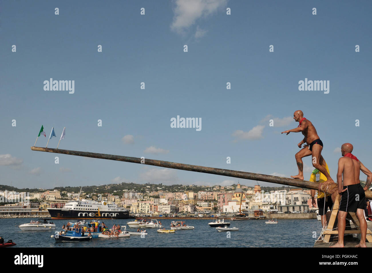 Pozzuoli, Italy. 26th Aug, 2018. The Pennone a Mare is a traditional ...