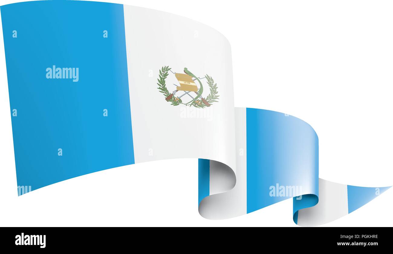 Guatemala flag, vector illustration on a white background Stock Vector ...