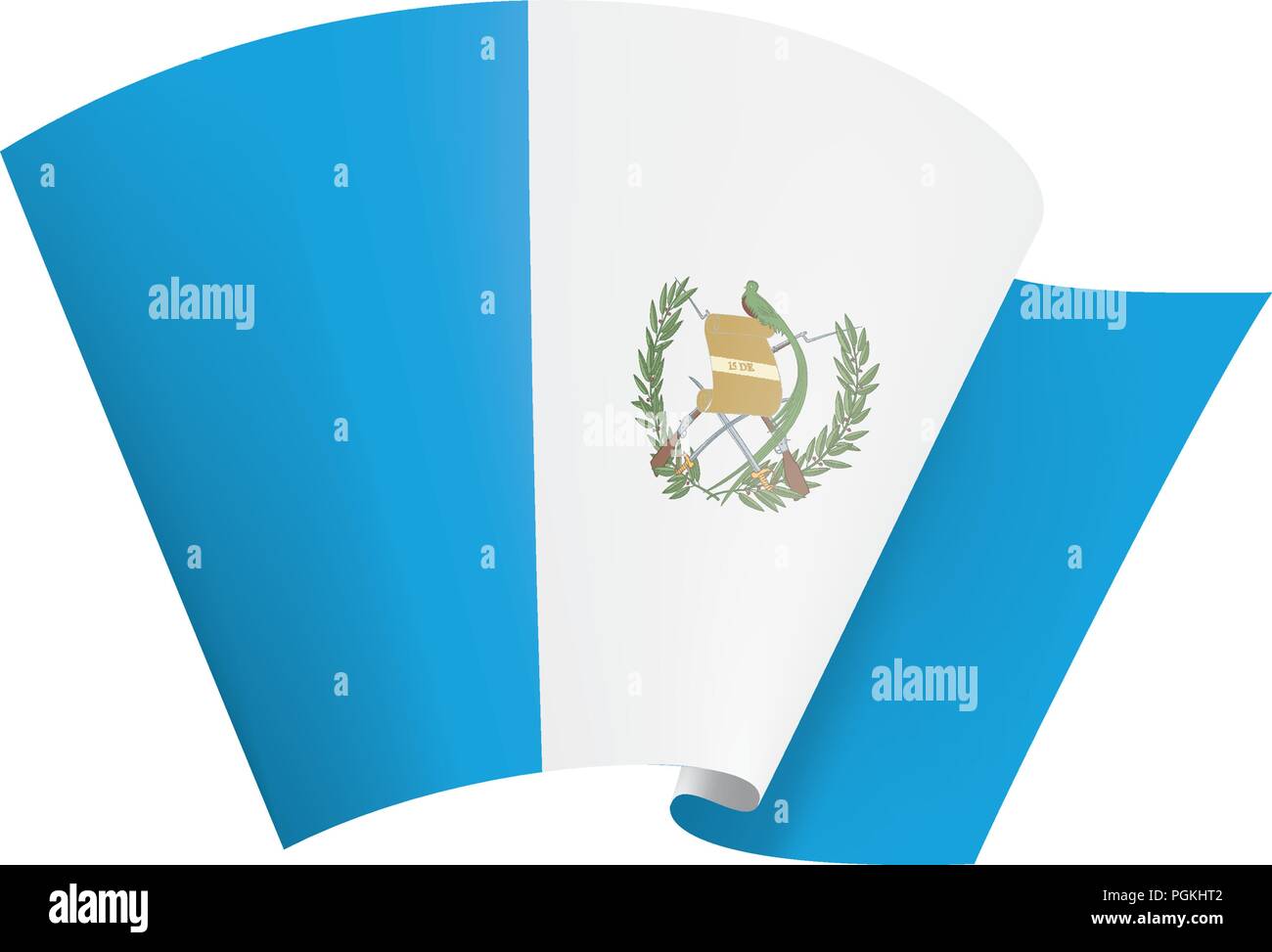 Guatemala flag, vector illustration on a white background Stock Vector ...