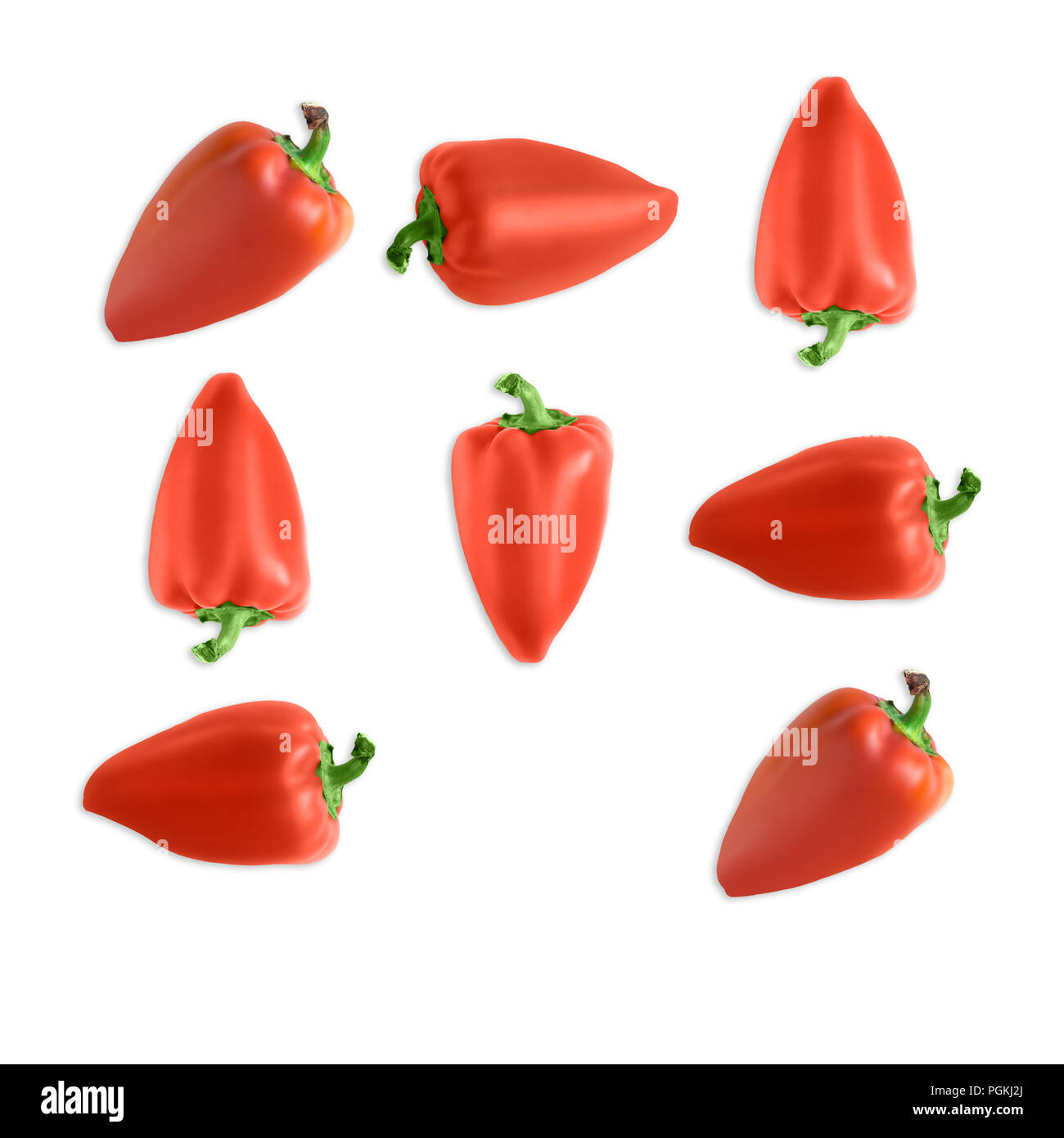 Sweet red pepper Close up isolated photo Stock Photo - Alamy