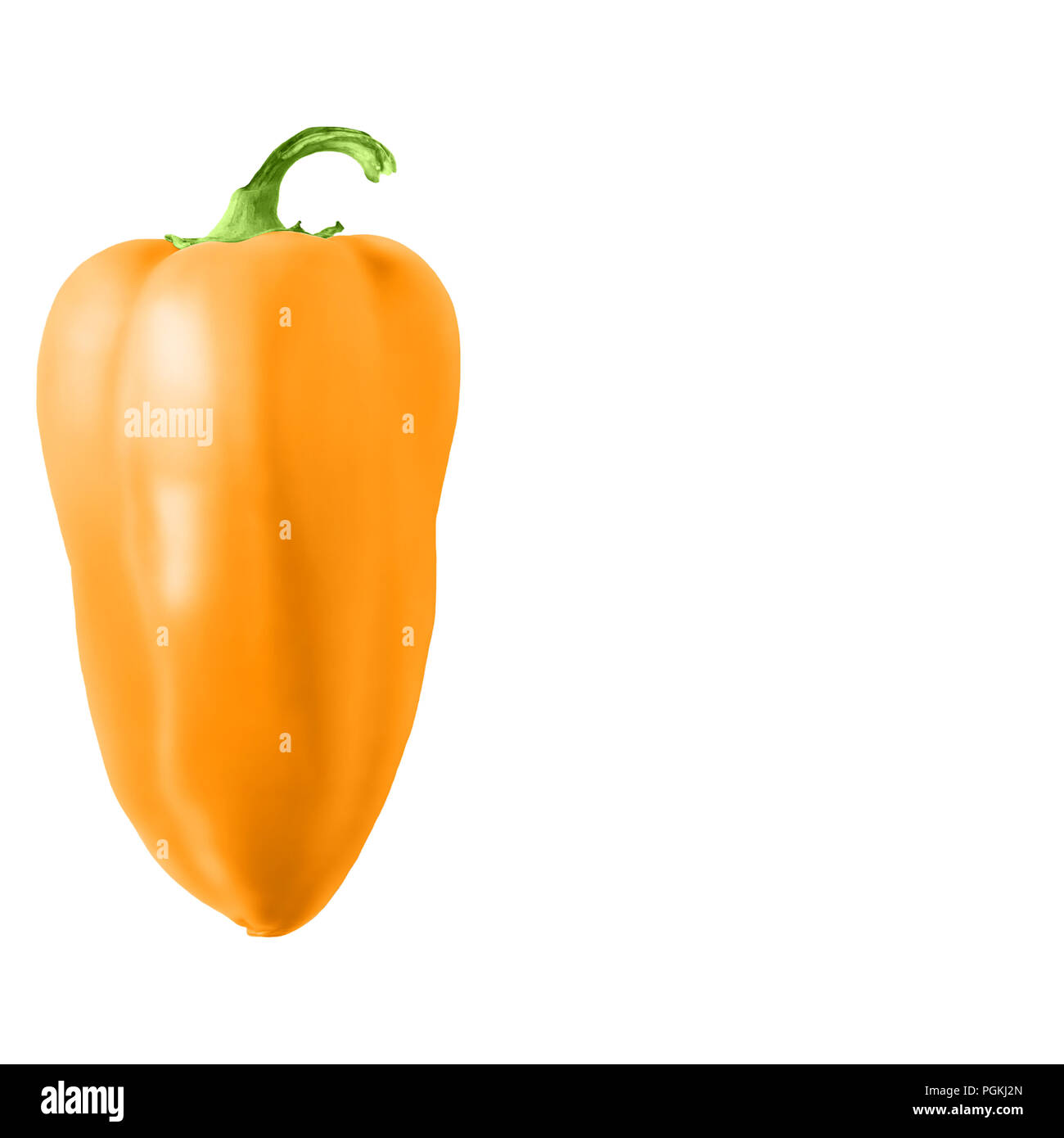 Fresh yellow pepper Close up isolated photo Stock Photo - Alamy