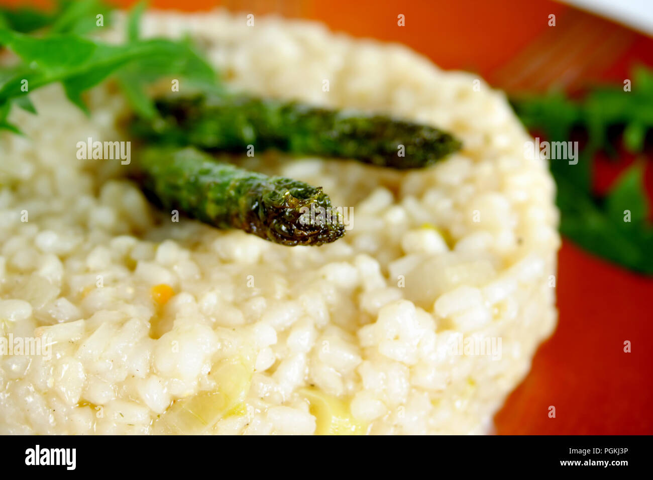 Green asparagus risotto Stock Photo - Alamy