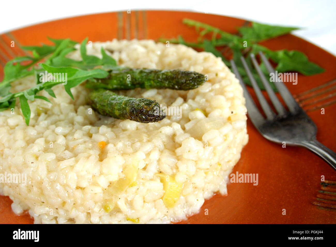 Green asparagus risotto Stock Photo - Alamy