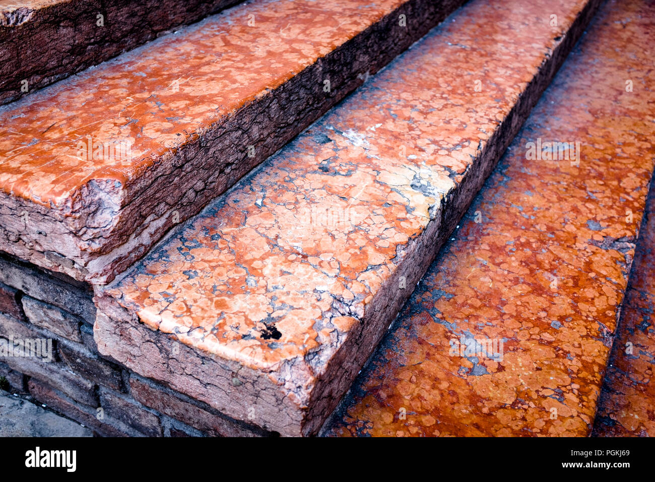 Red marble stairs Stock Photo - Alamy