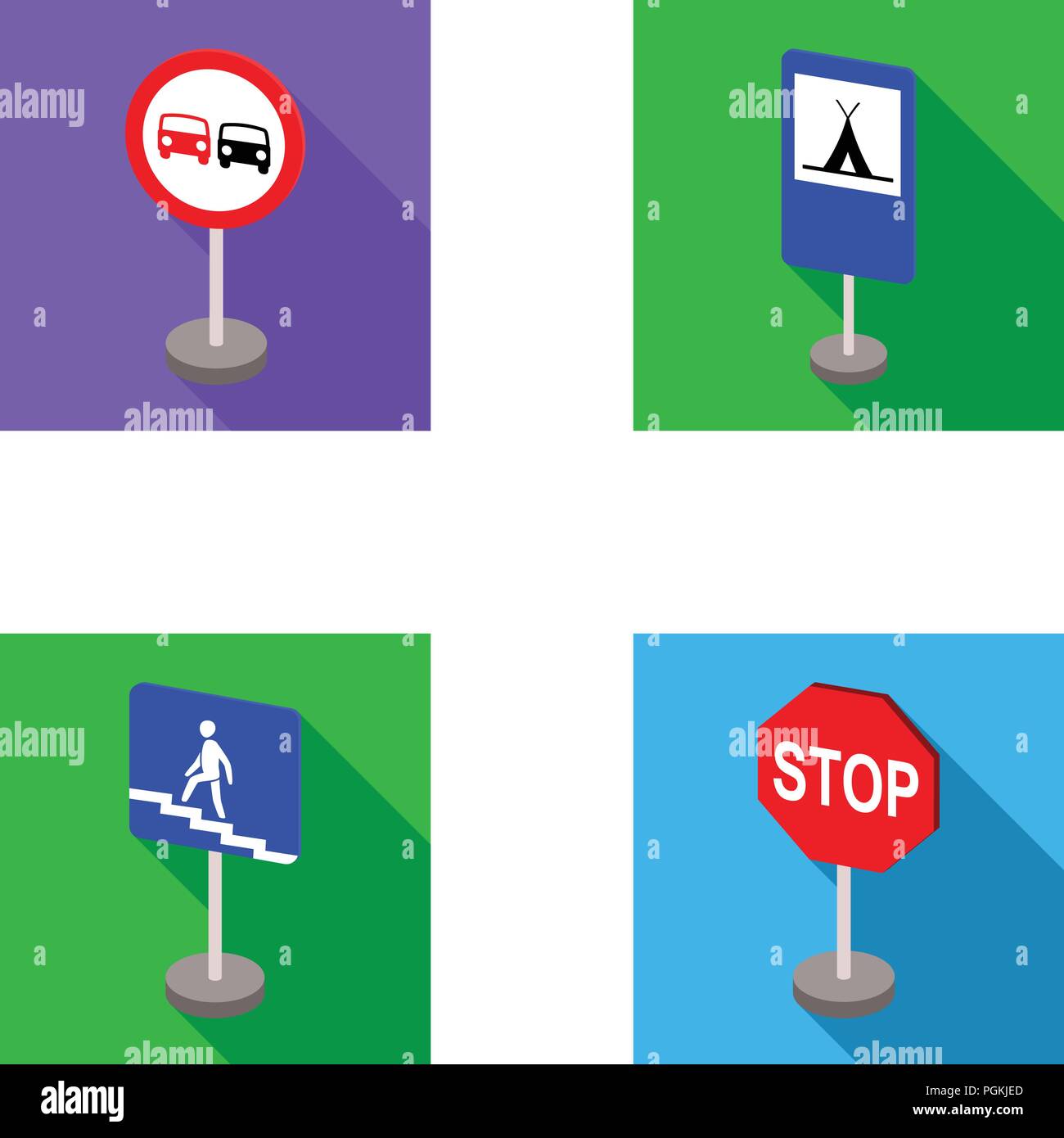 camping,collection,crossing,design,different,flat,icon,illustration ...