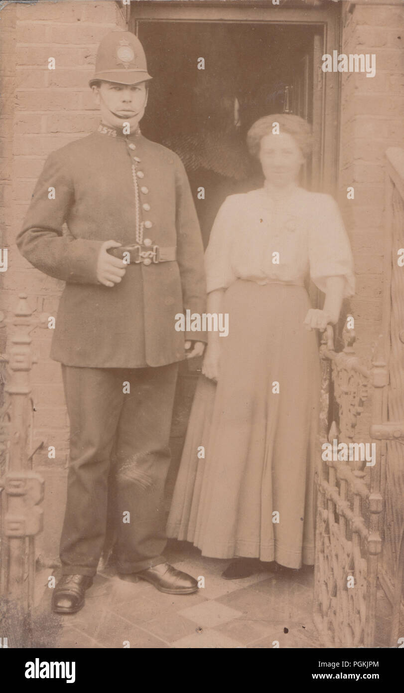 Vintage Fulham Road, London Photograph of Police Constable 574 and a ...