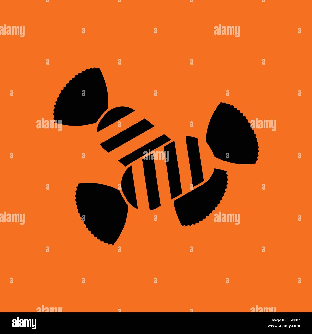 Candy icon. Orange background with black. Vector illustration Stock ...