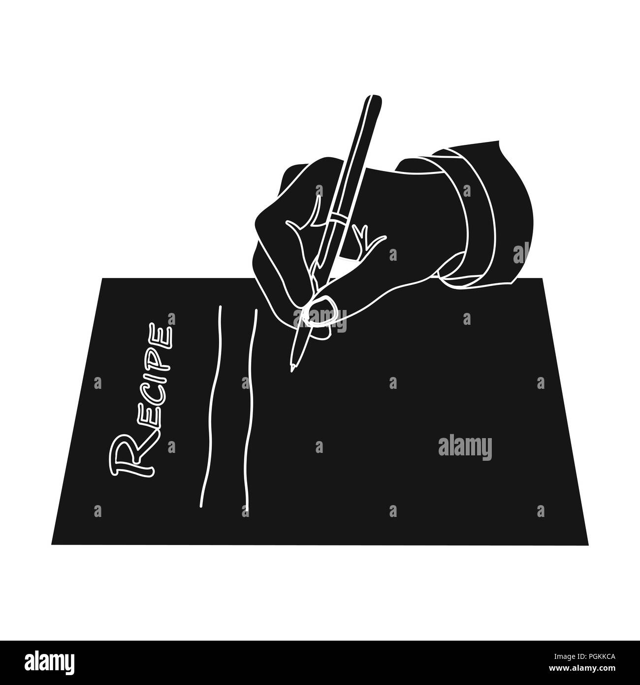 The doctor prescribes the prescription. Medicine single icon in black ...