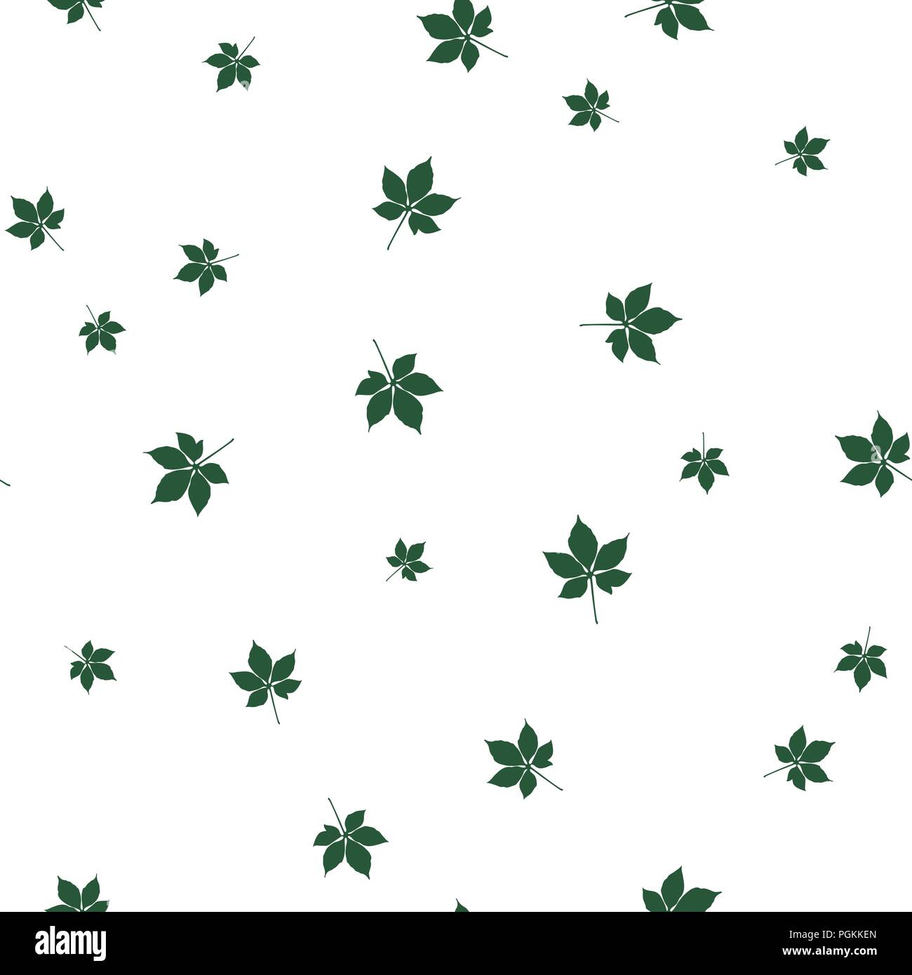 Chestnut leaf green pattern seamless. Vector illustration. Isolated ...