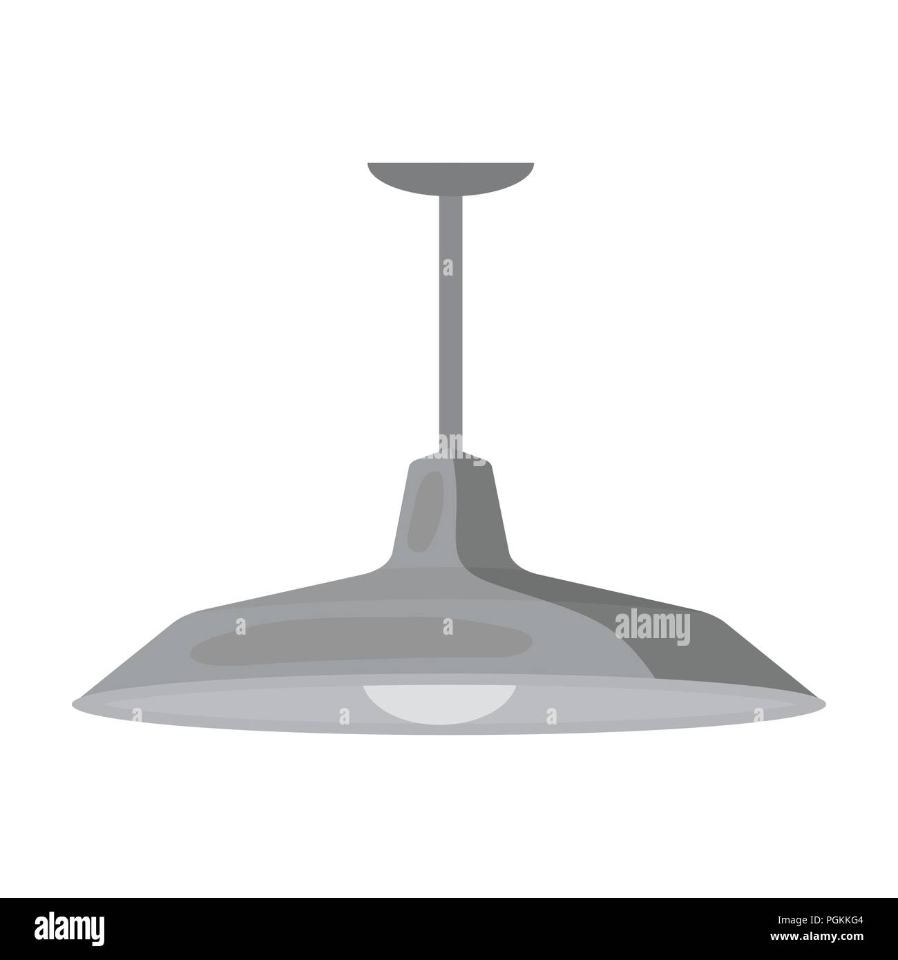 Pendant light icon in monochrome style isolated on white background ...