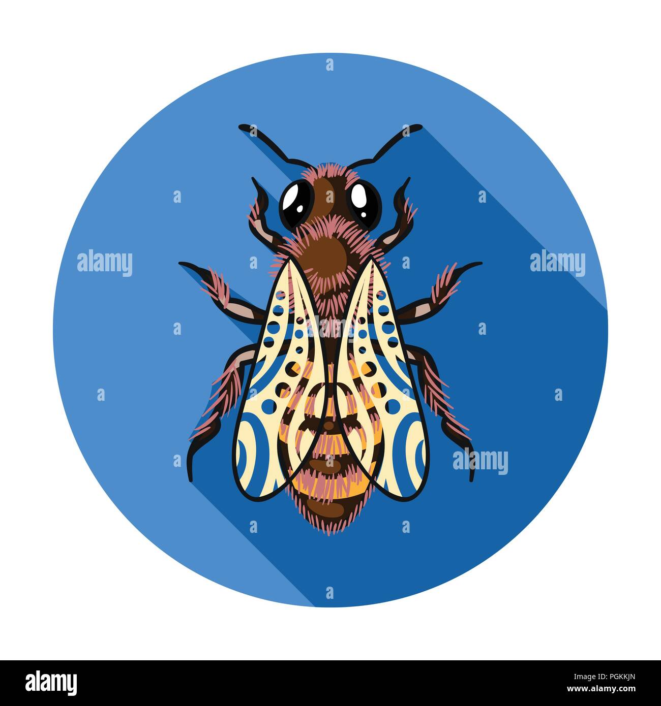 Bee icon in flat style isolated on white background. Apairy symbol ...