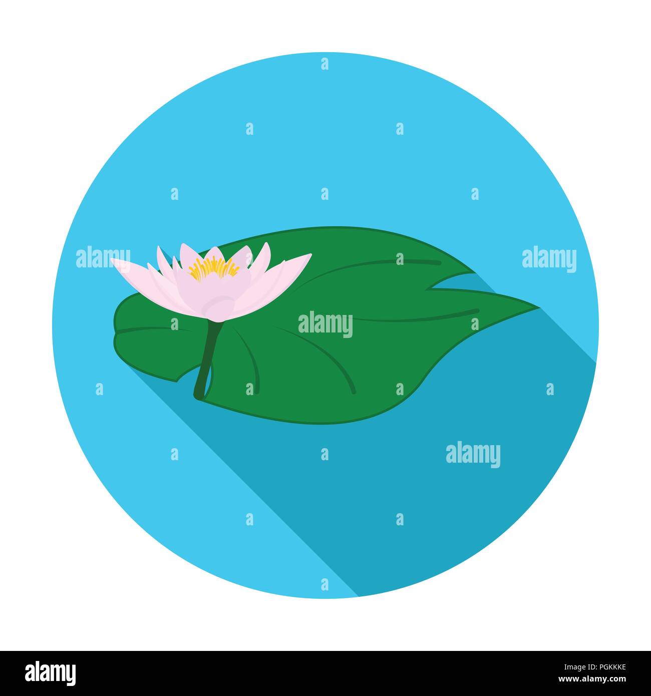 Lotus icon in flat style isolated on white background. India symbol ...