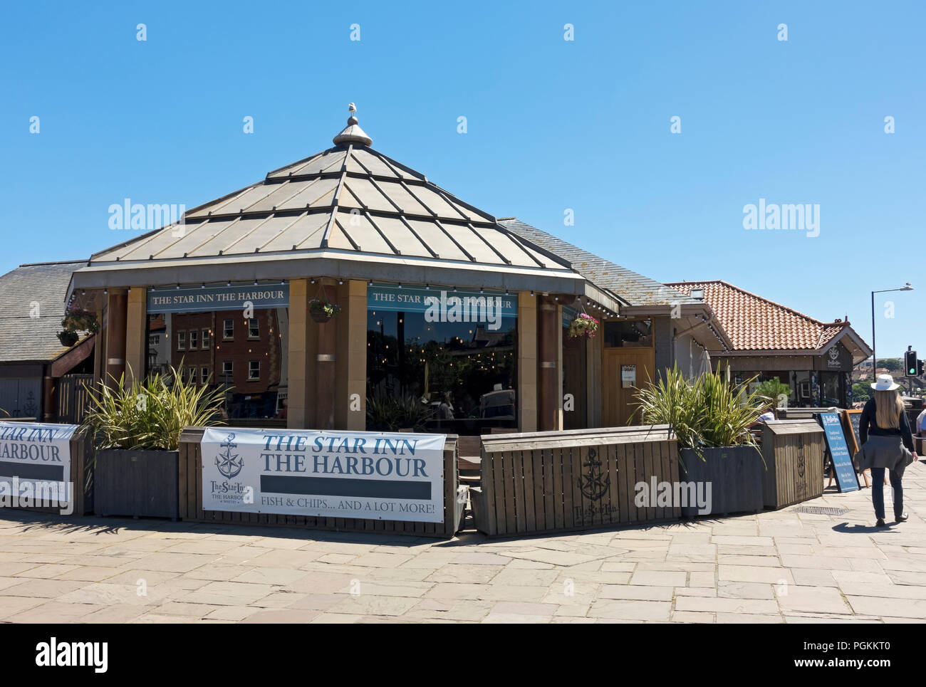 The Star Inn the Harbour pub restaurant in summer Whitby North ...