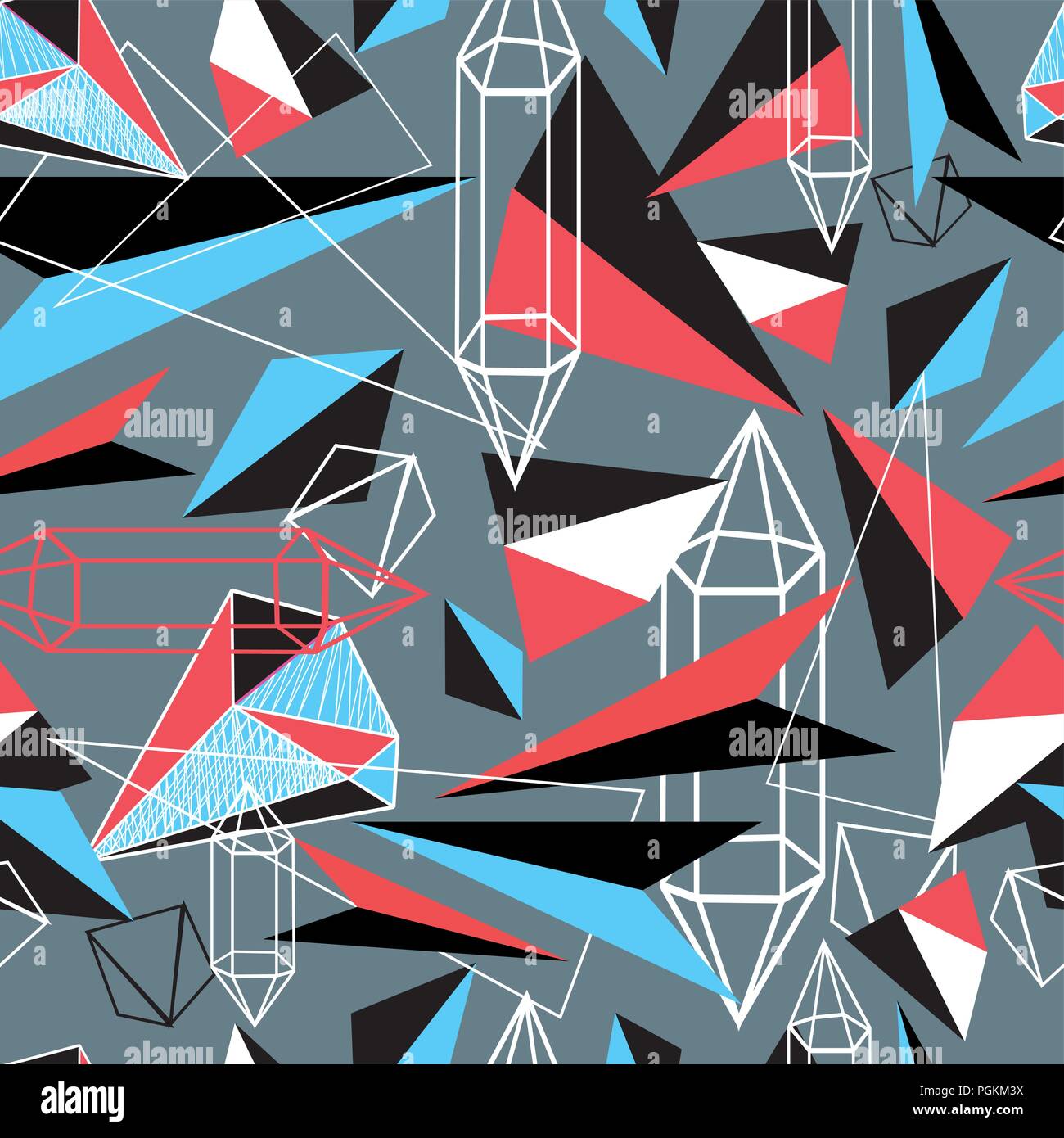 Seamless beautiful geometric pattern of different shapes Stock Vector ...