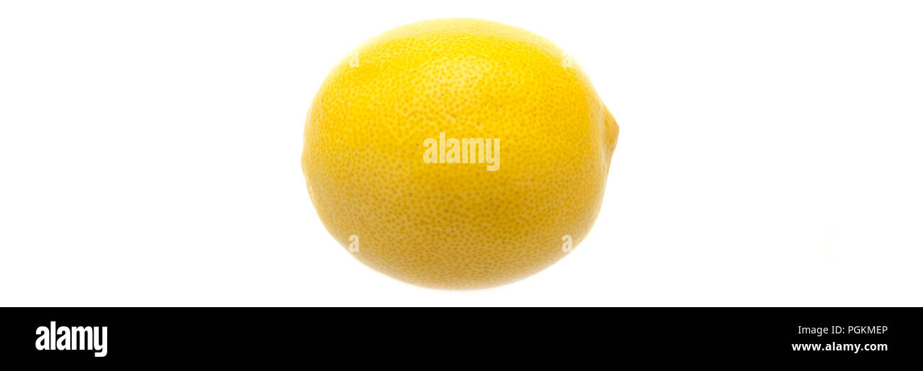 Creative layout made of one lemon. Food concept. Lemon on white ...