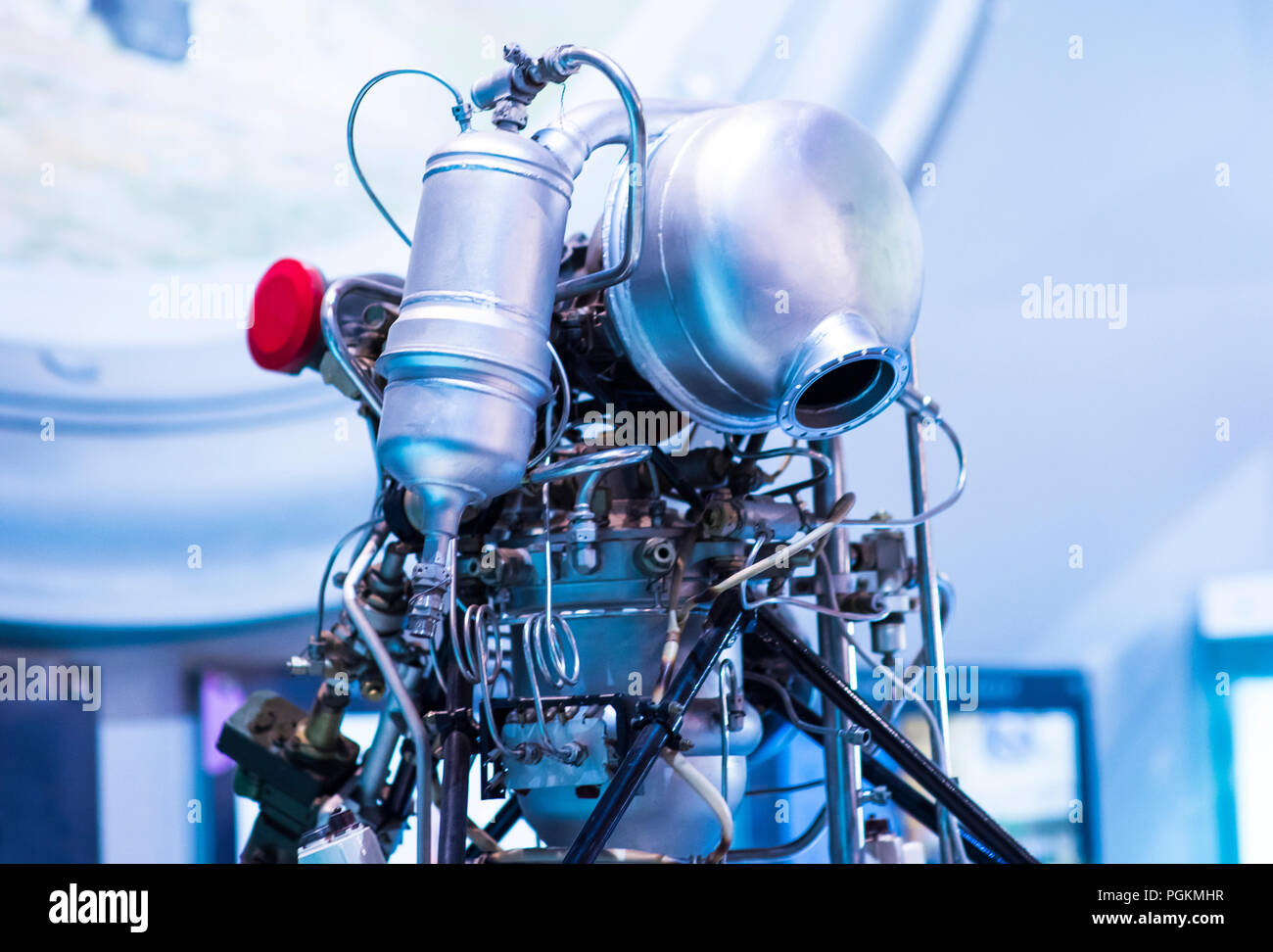 Detail of space rocket engine. Part of the rocket, close-up. Science ...