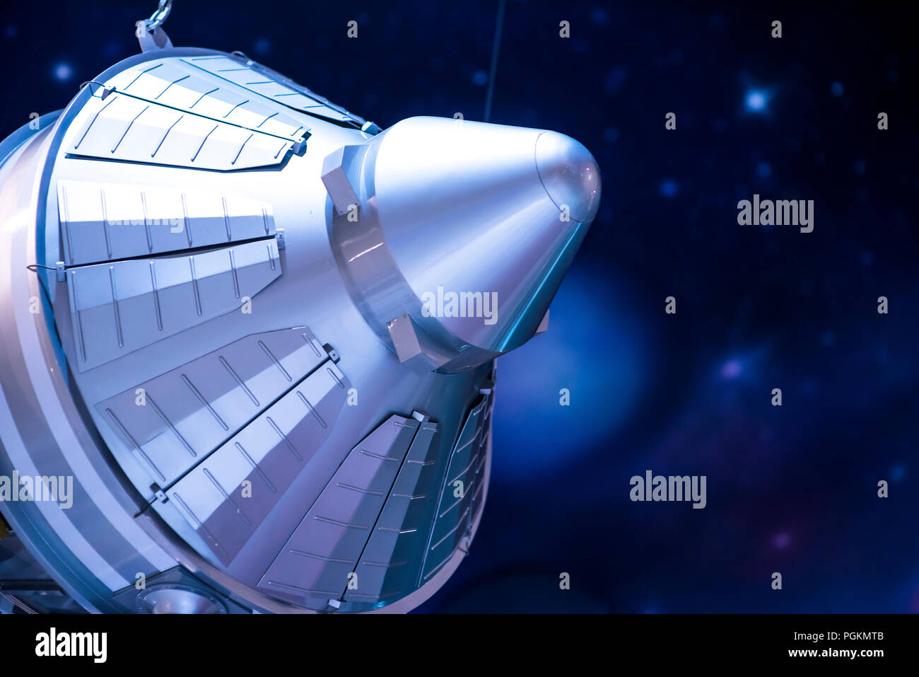 Detail of space rocket engine. Part of the rocket, close-up. Science ...