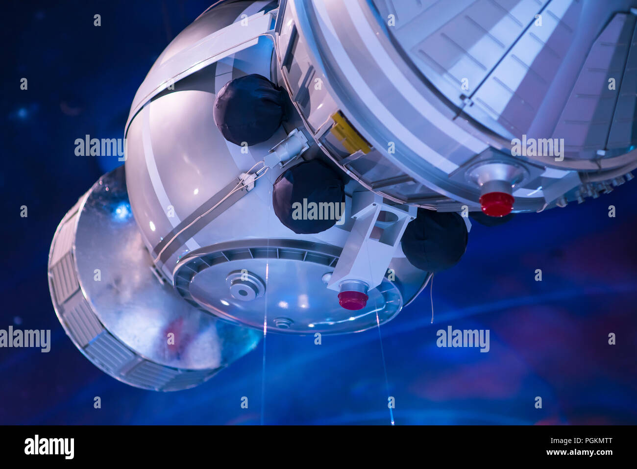 Detail of space rocket engine. Part of the rocket, close-up. Science ...