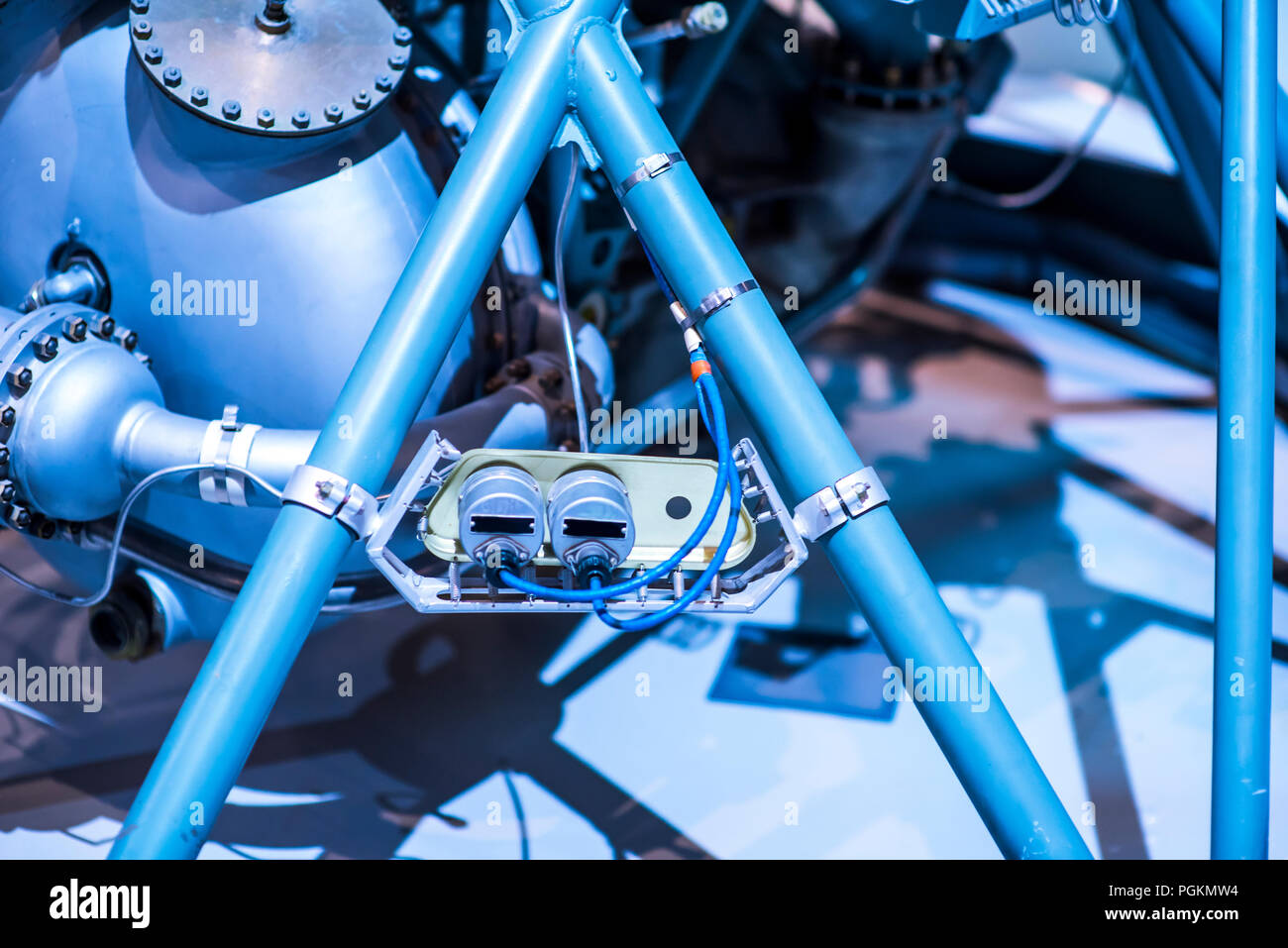 Detail of space rocket engine. Part of the rocket, close-up. Science ...