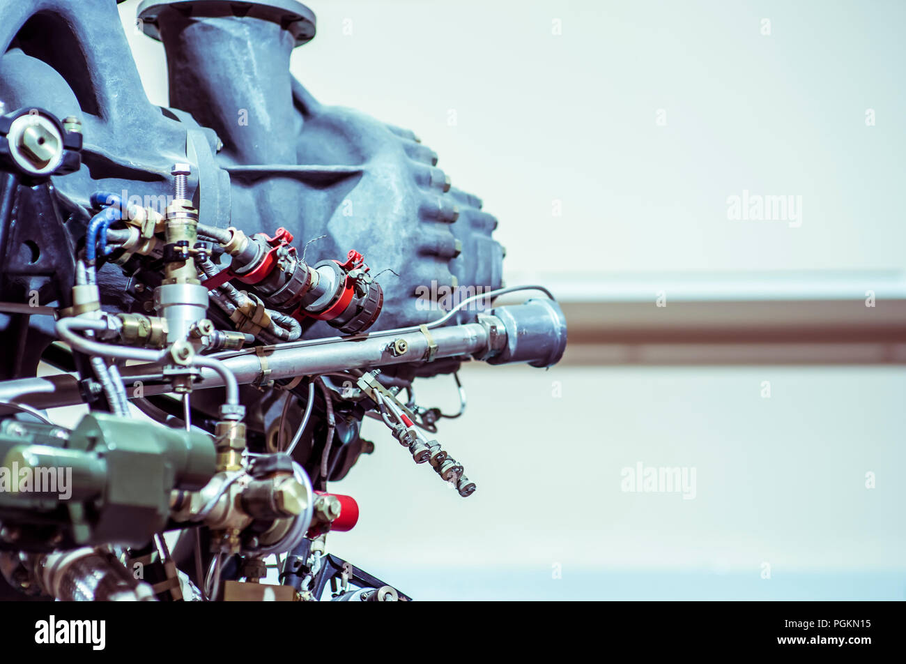 Detail of space rocket engine. Part of the rocket, close-up. Science ...