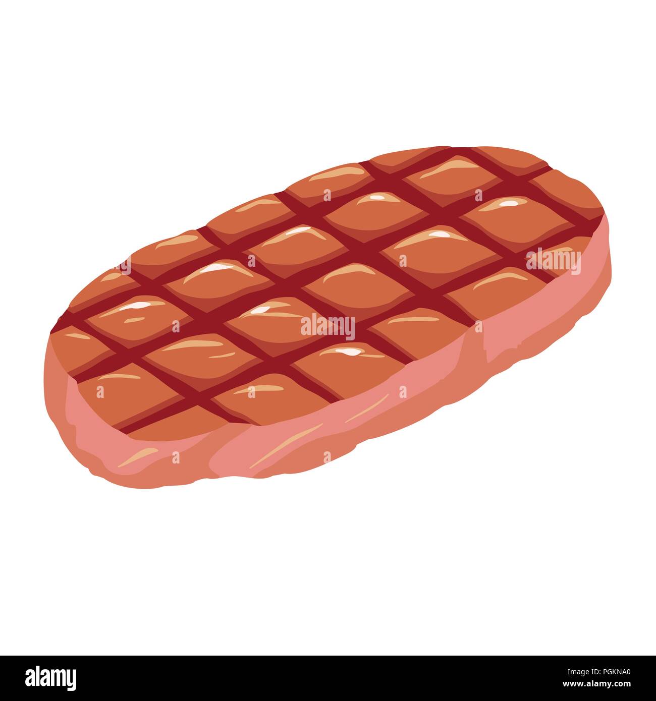 Steak Vector Isolated Bacon Steak On Bone Vector Illustration Isolated