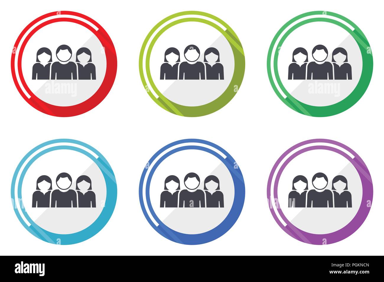 Man woman user vector buttons hi-res stock photography and images - Alamy