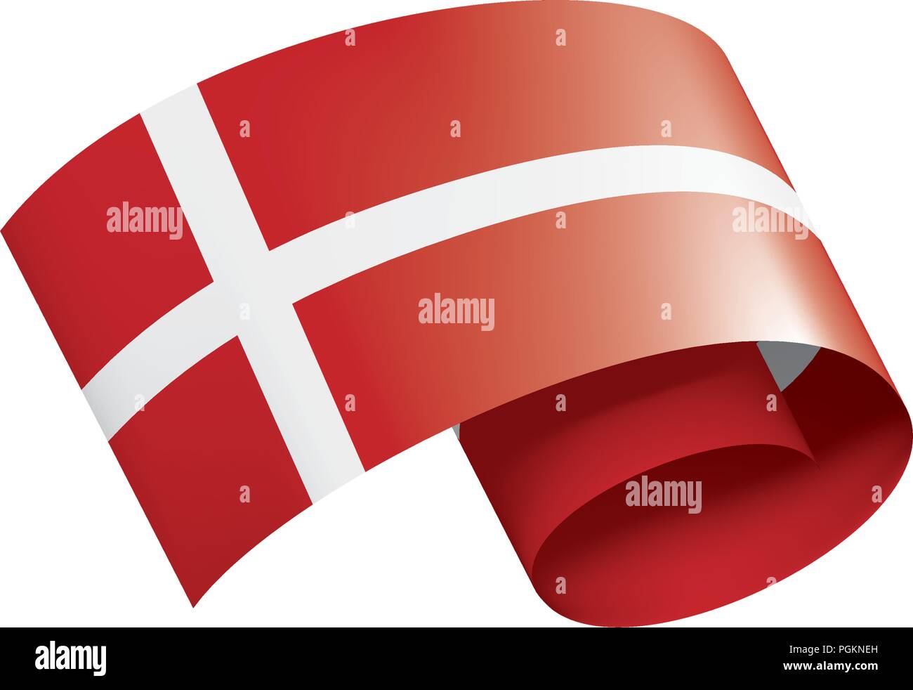 Denmark flag, vector illustration on a white background Stock Vector ...
