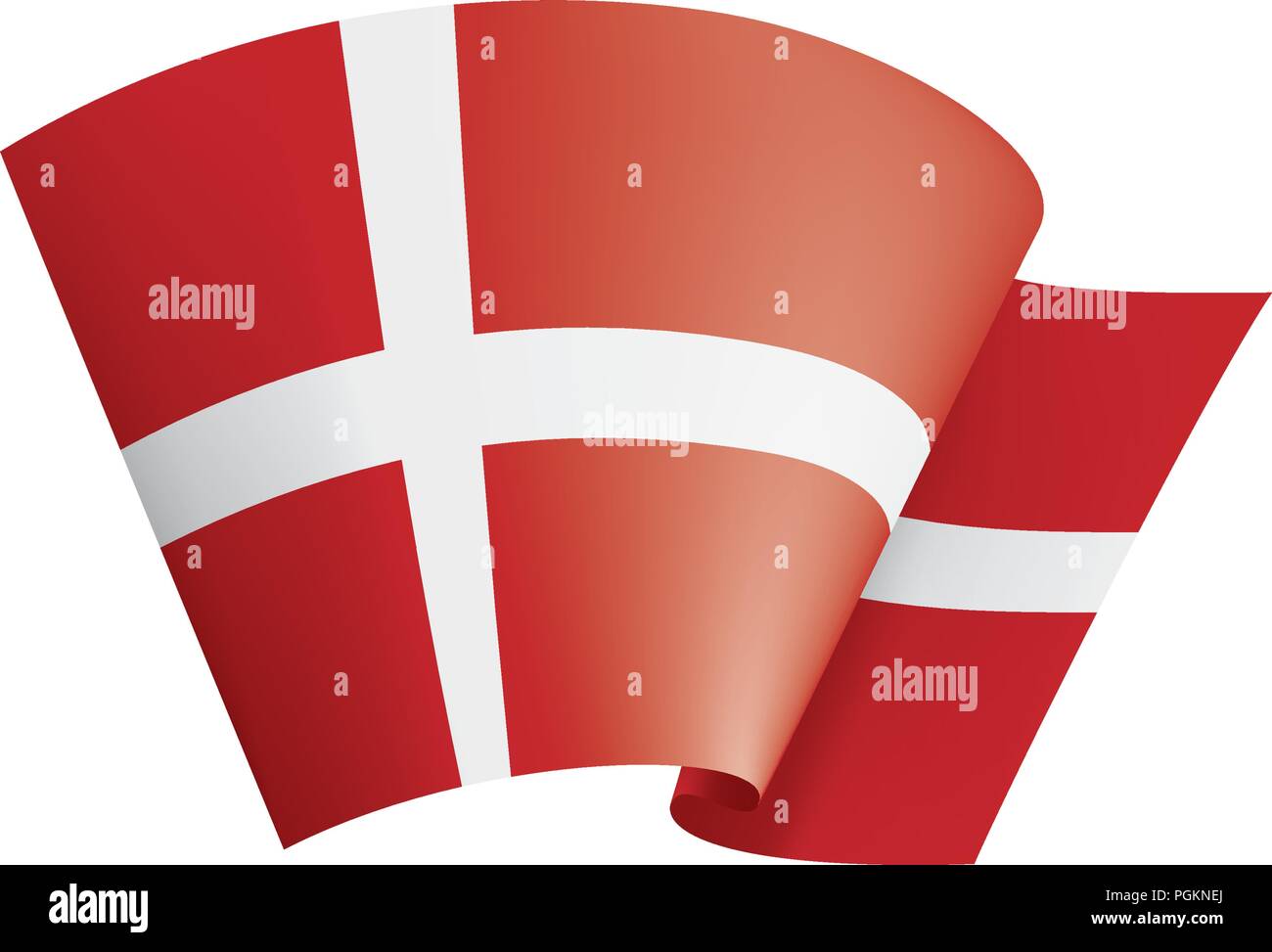 Denmark flag, vector illustration on a white background Stock Vector ...