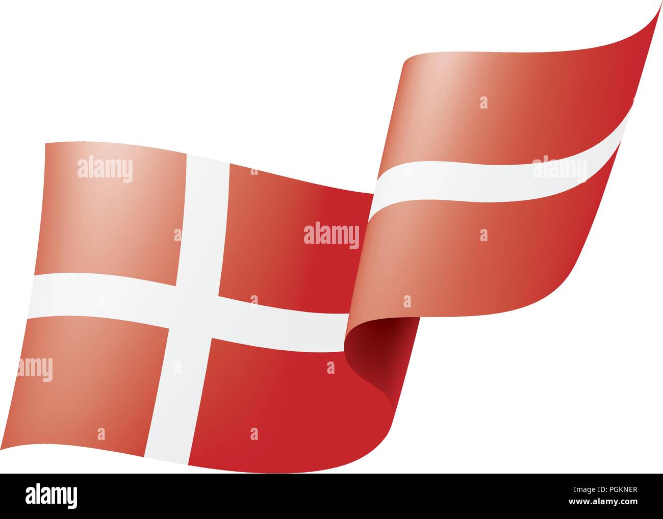 Denmark flag, vector illustration on a white background Stock Vector ...