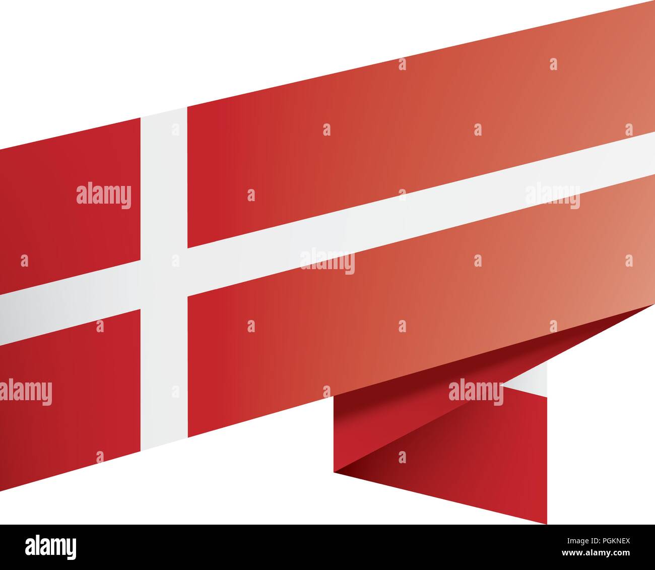 Denmark national realistic flag waving Stock Vector Images - Alamy