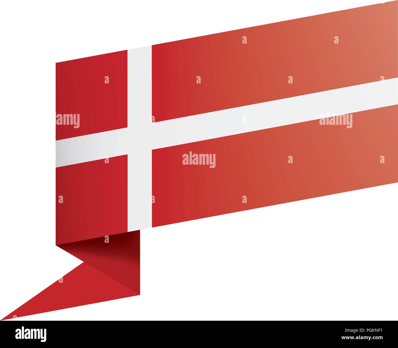 Denmark flag, vector illustration on a white background Stock Vector ...