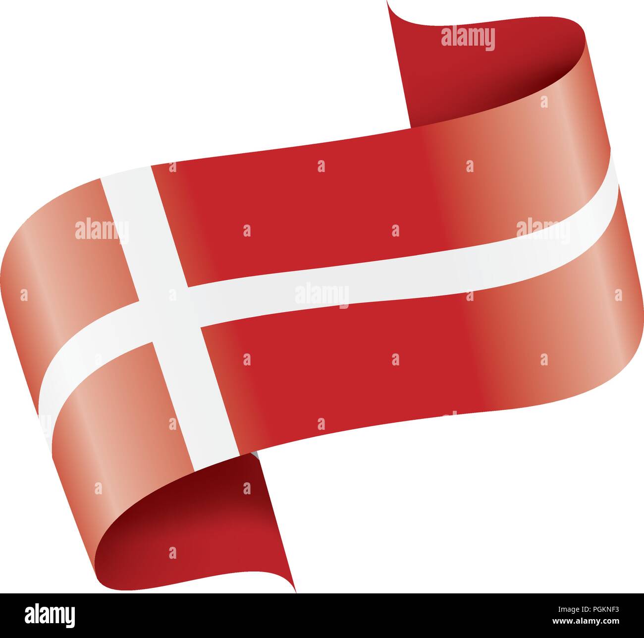 Denmark flag, vector illustration on a white background Stock Vector ...