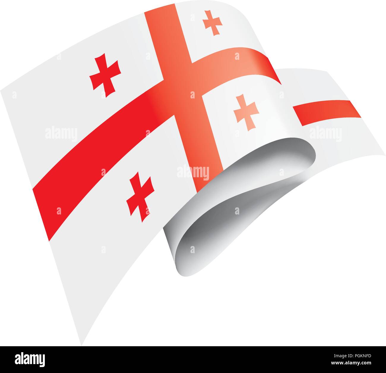 Georgia flag, vector illustration on a white background Stock Vector ...