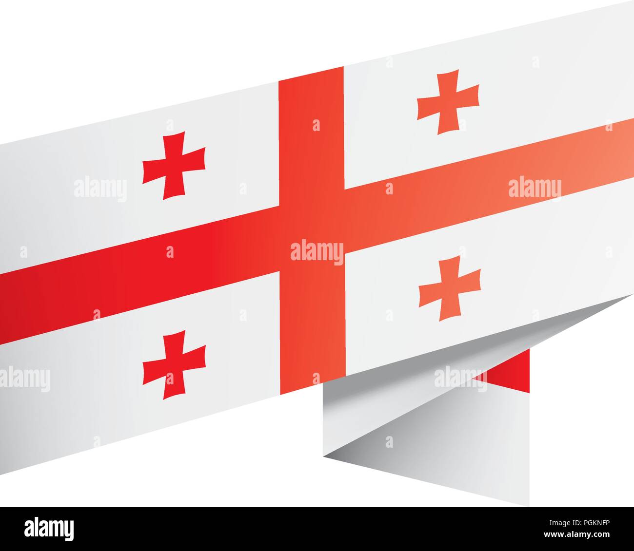 Georgia flag, vector illustration on a white background Stock Vector ...