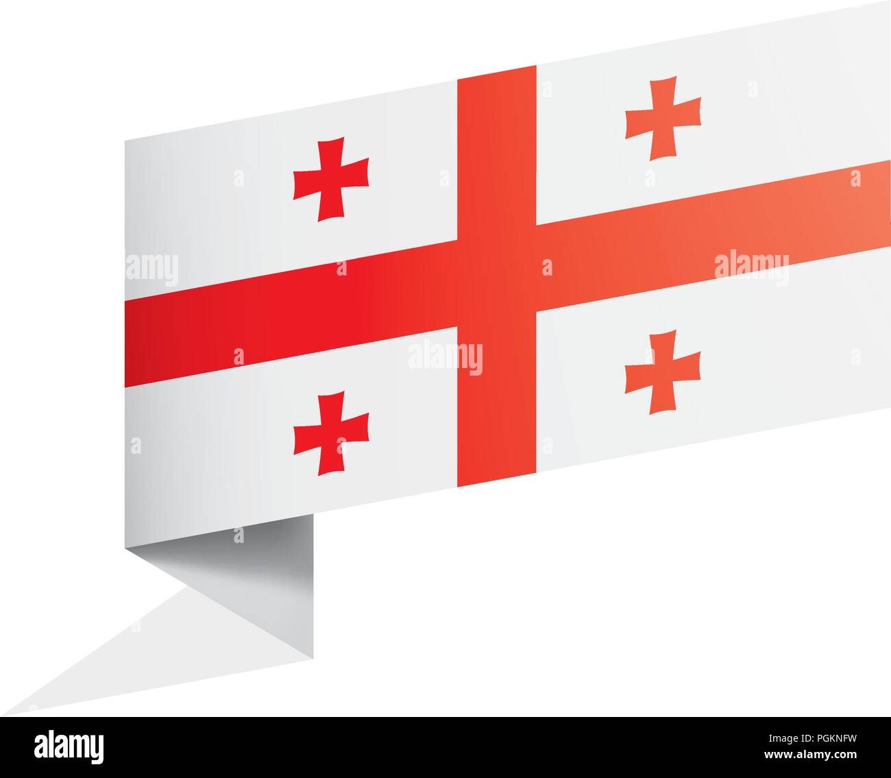 Georgia flag, vector illustration on a white background Stock Vector ...