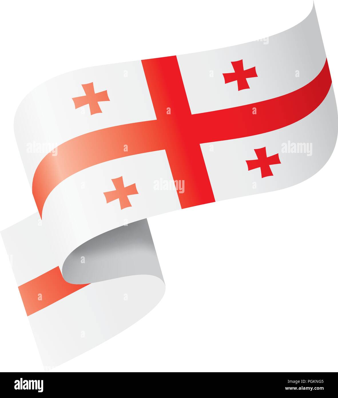 Georgia flag, vector illustration on a white background Stock Vector ...