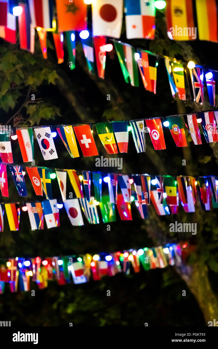 flags waving on wind Stock Photo - Alamy