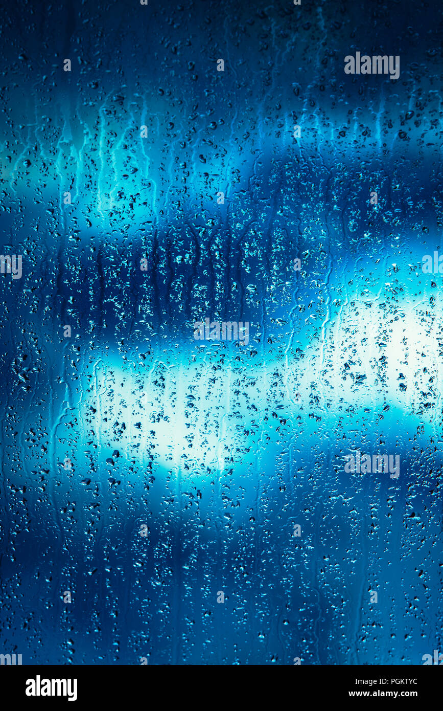 Water drops on window glass Stock Photo - Alamy
