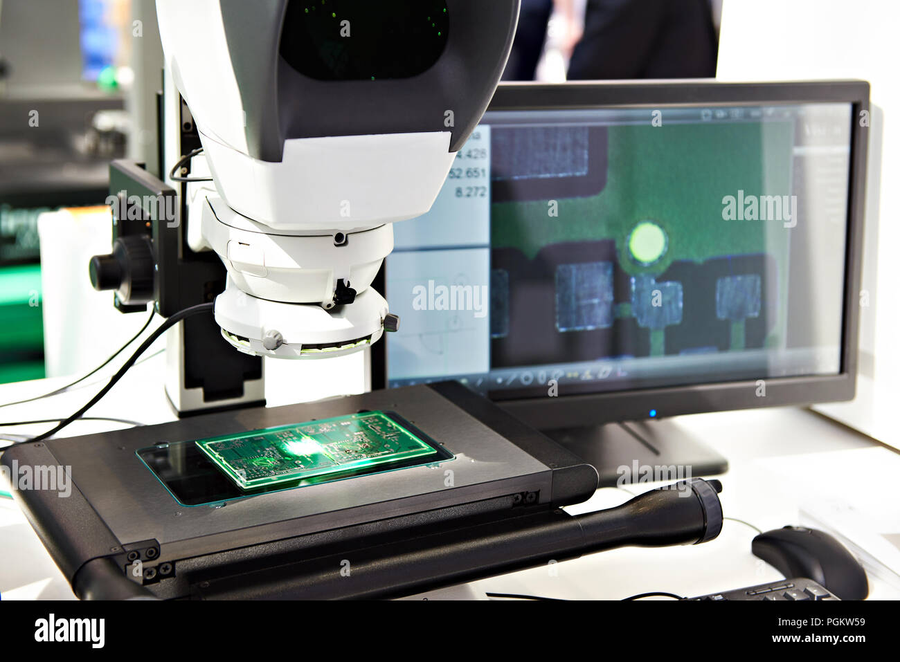 Digital microscope and monitor in the laboratory Stock Photo - Alamy