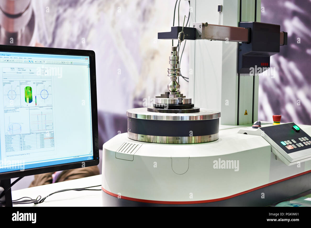 Universal form measuring machine and LCD monitor Stock Photo - Alamy