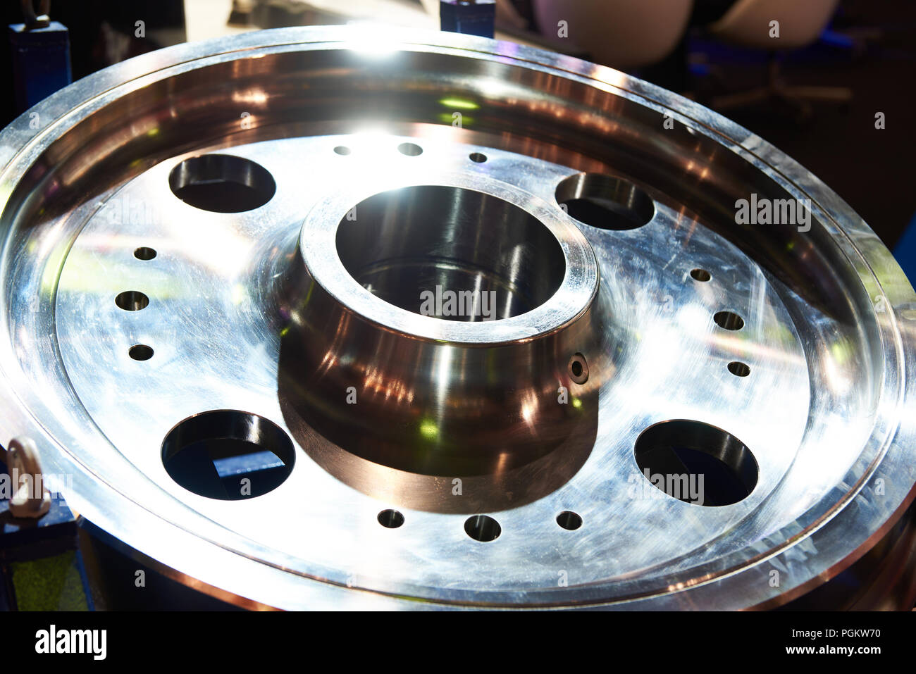 Metal wheel of a tram car, trains Stock Photo - Alamy