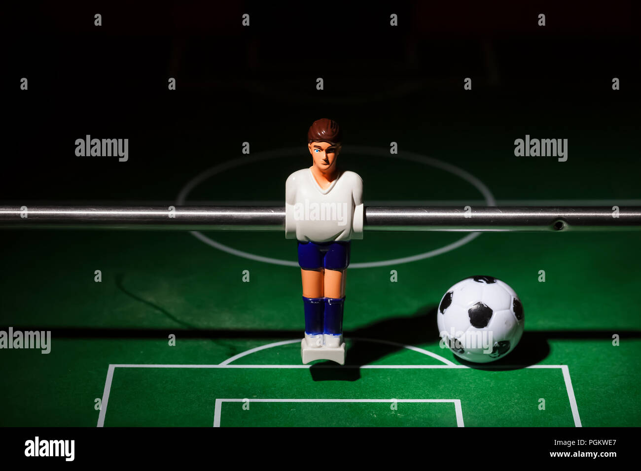 football players foosball Stock Photo - Alamy