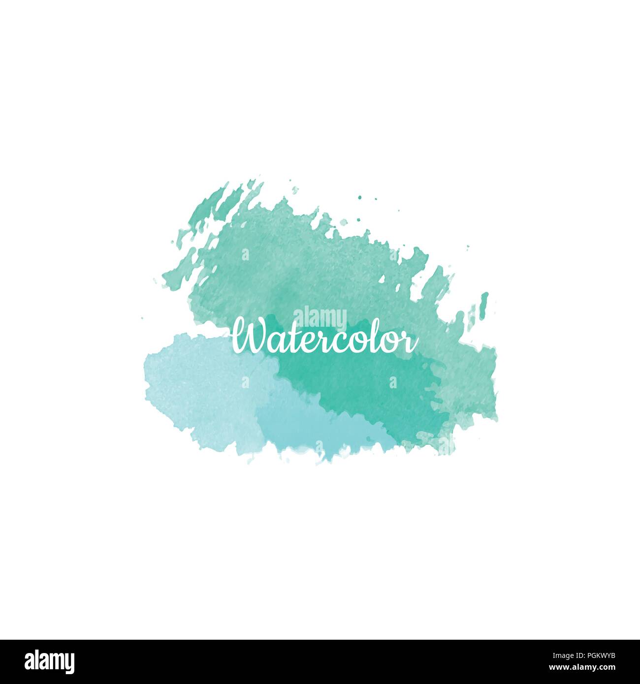 Blue and green watercolor abstract Cut Out Stock Images & Pictures - Alamy