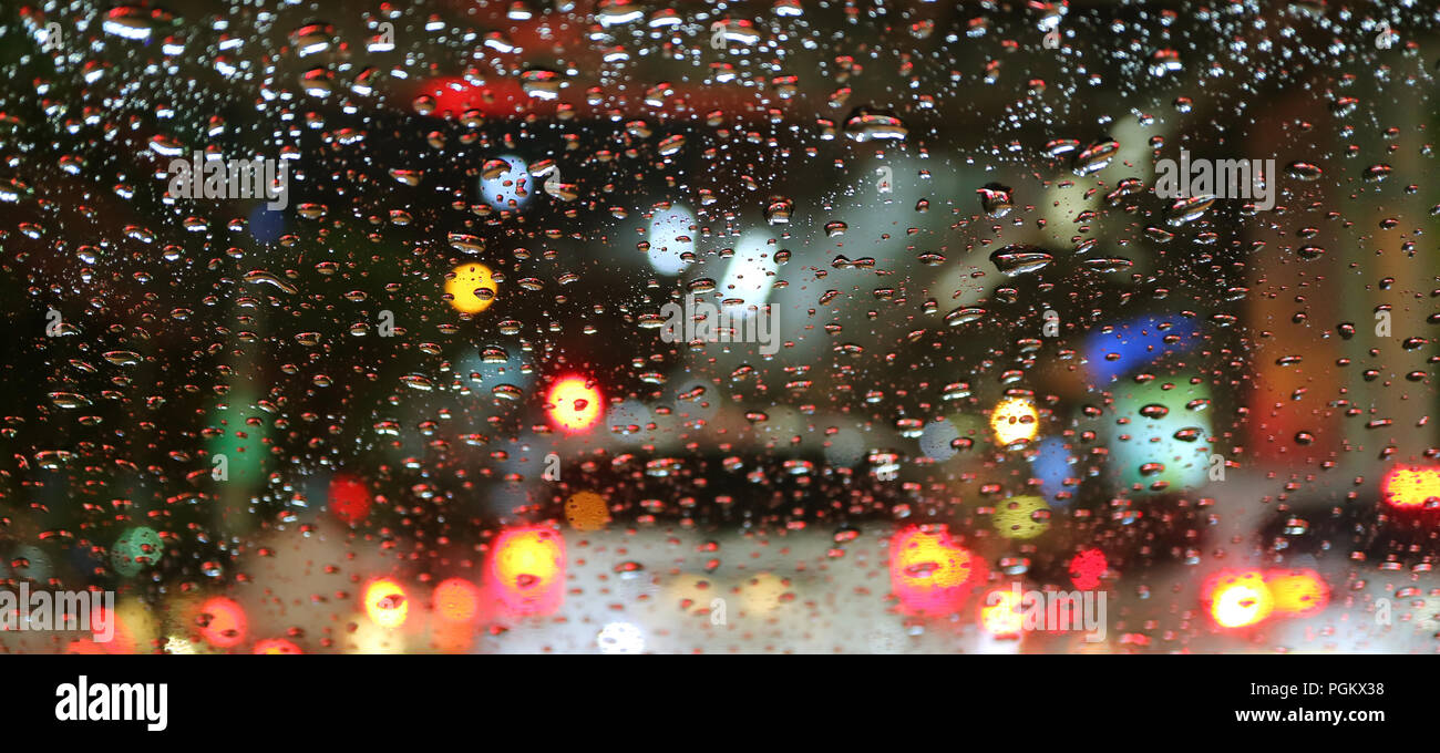 Windshield Rain Night