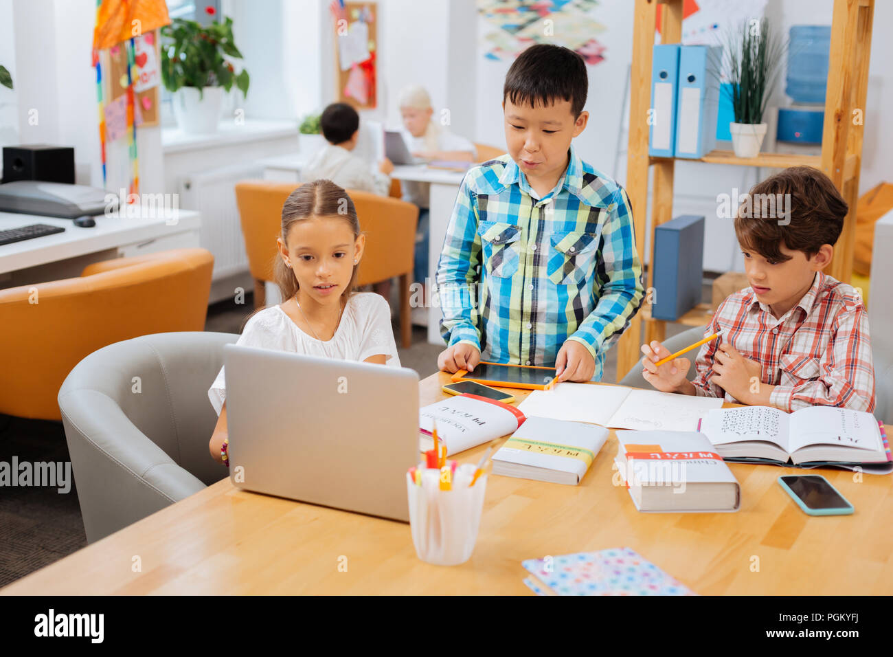 Children exercise classroom hi-res stock photography and images - Alamy