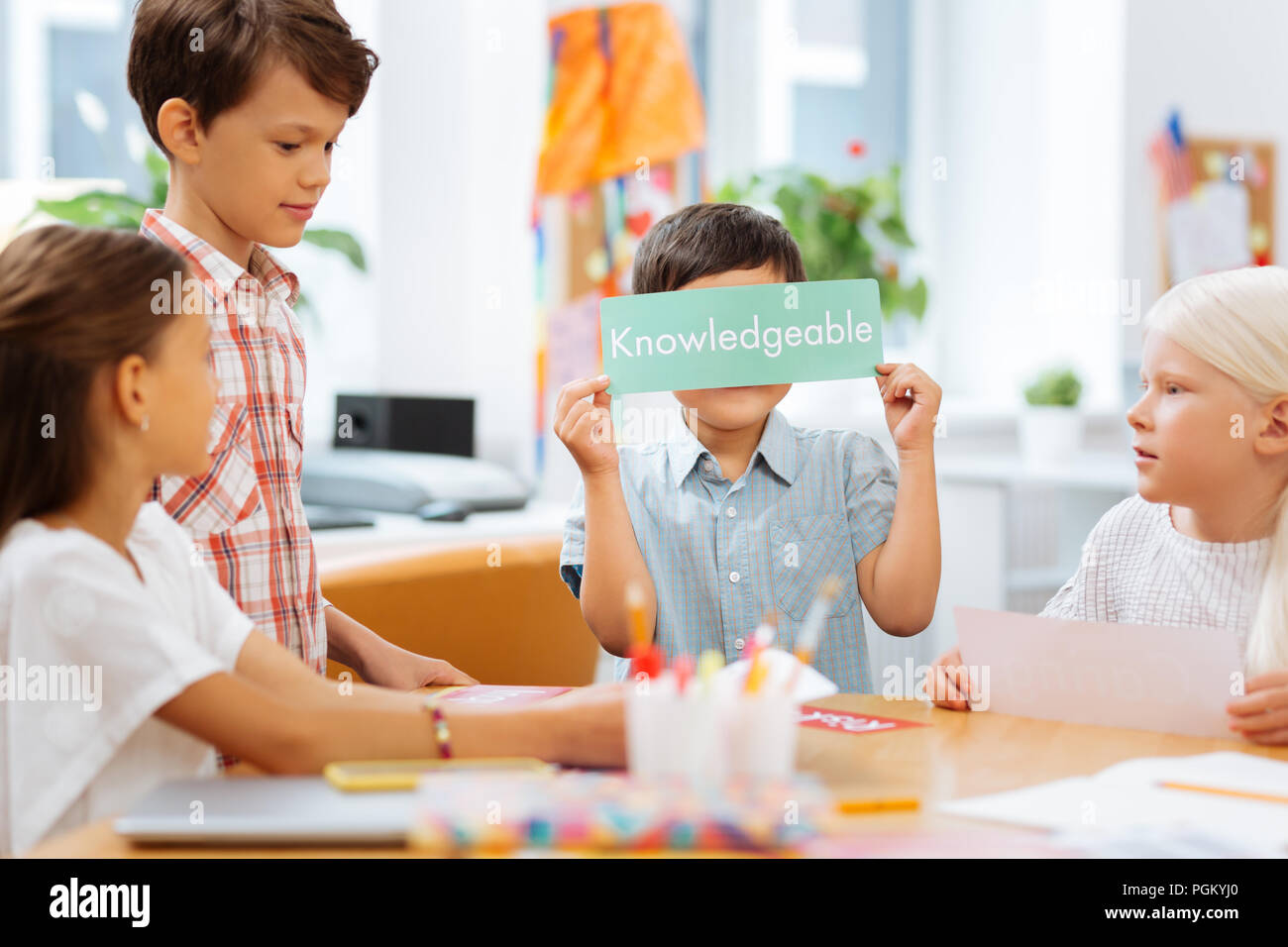 School children having lessons hi-res stock photography and images - Alamy