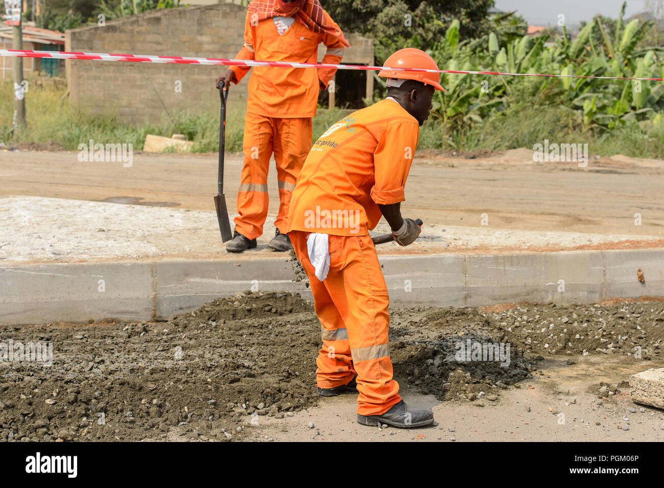 CENTRAL REGION, GHANA - Jan 17, 2017: Unidentified Ghanaian men in ...
