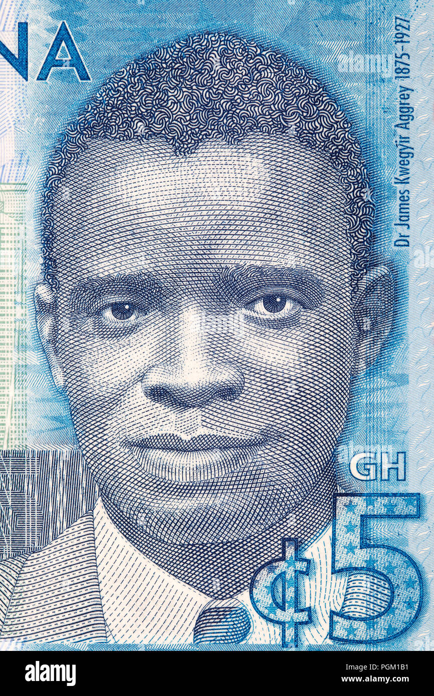 James Emman Kwegyir Aggrey portrait from Ghanaian money Stock Photo - Alamy