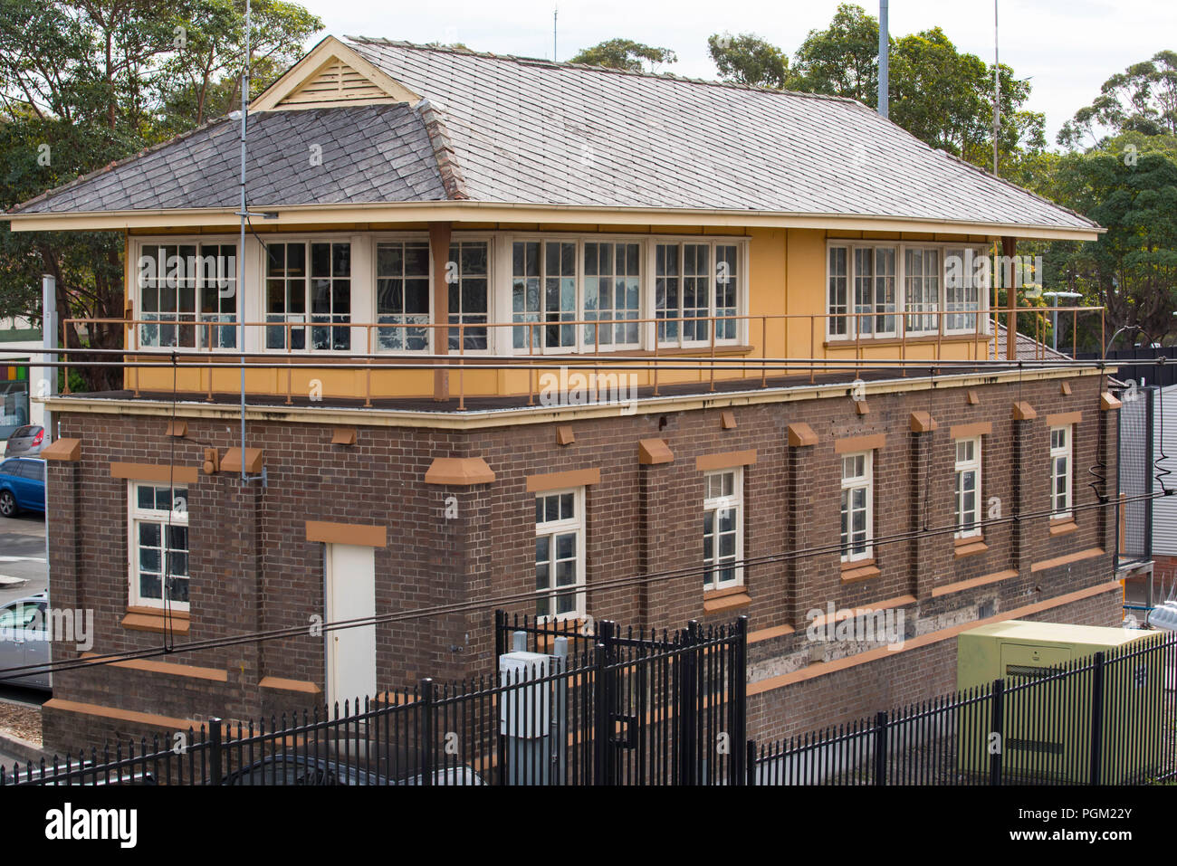 The 1928 built Type J1 electro-mechanical powered signal box at Hornsby ...