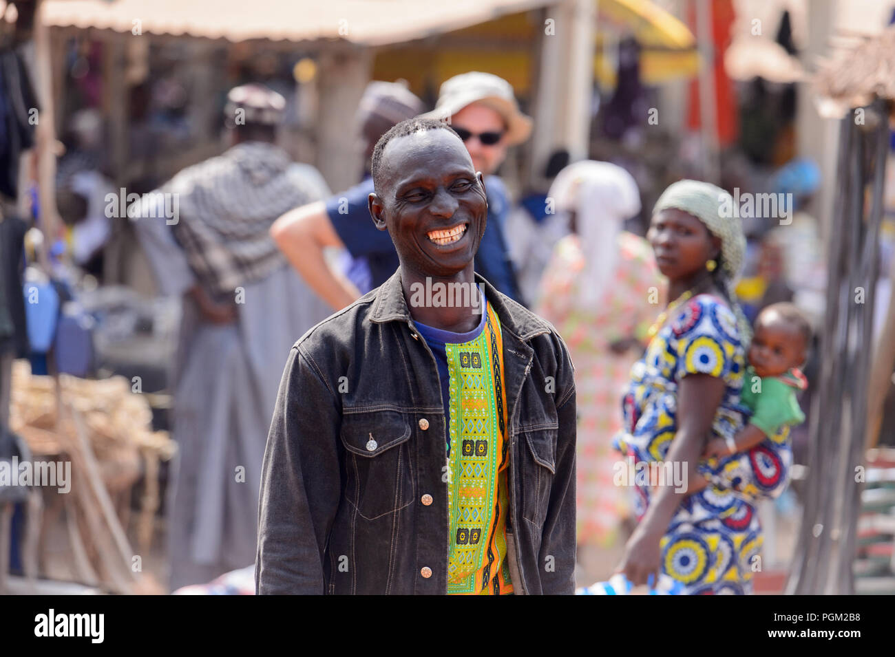 BOHICON, BENIN - JAN 12, 2017: Unidentified Beninese man in jacket ...